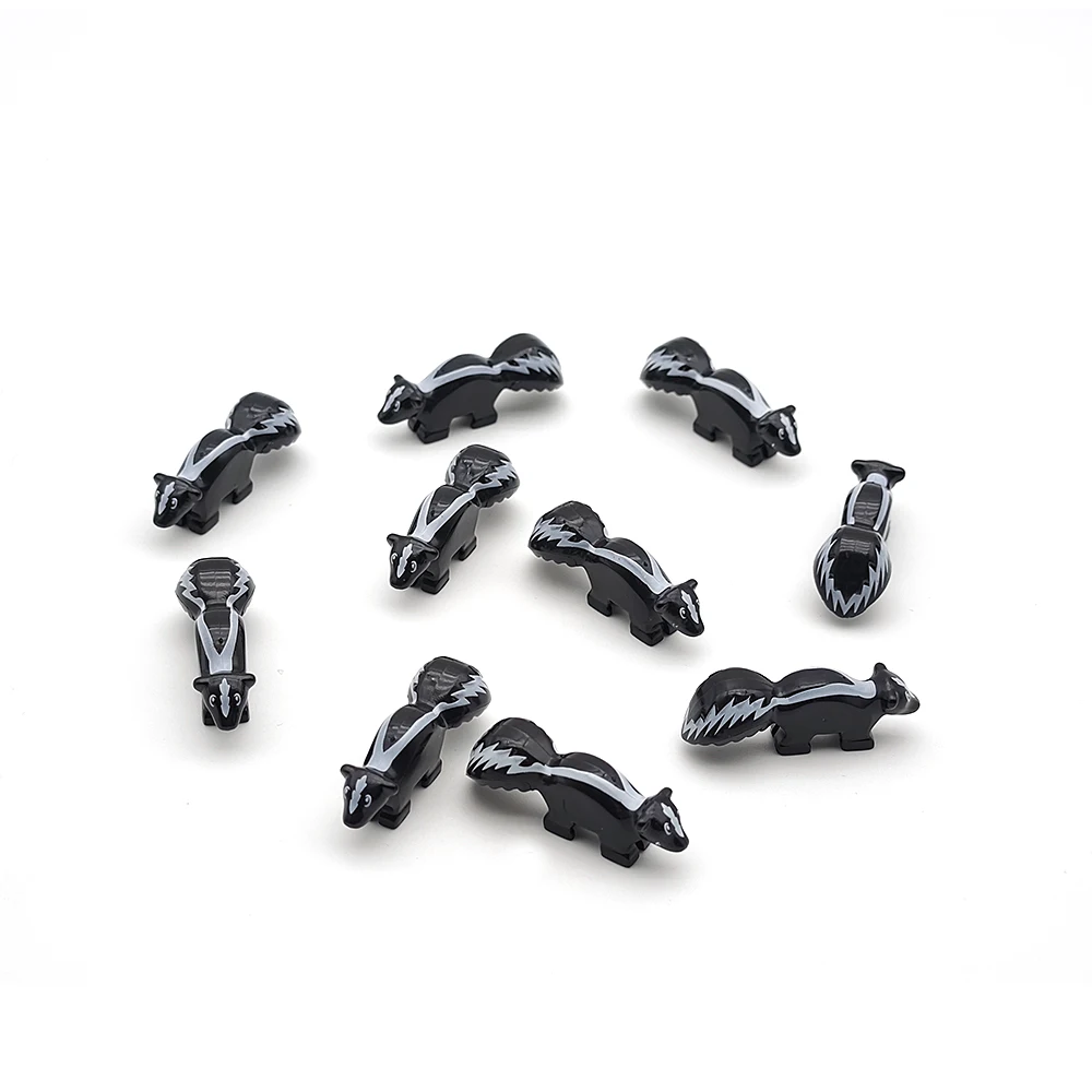 5pcs MOC Building Blocks Skunk Bricks Forest Animals World Zoo Model ...