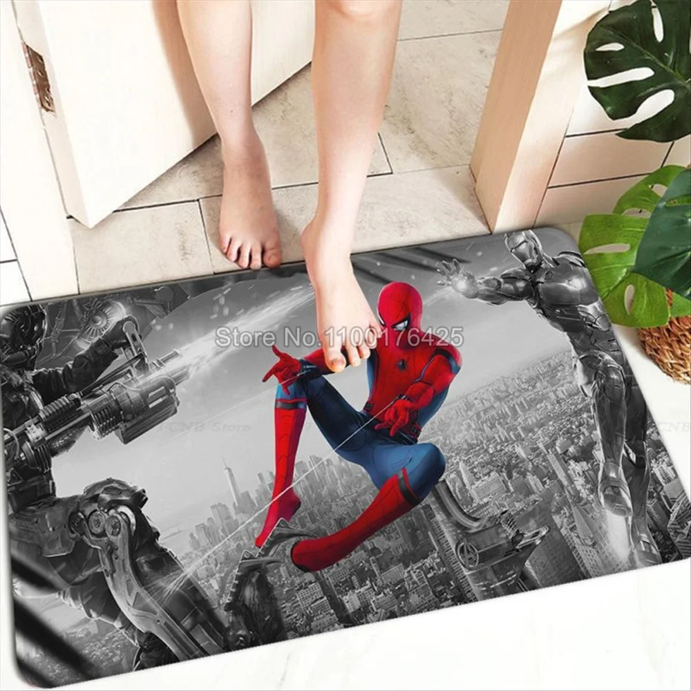 Disney Spider Man Cartoon 3D Pattern Carpet Home Bathroom Doormat Anime ...