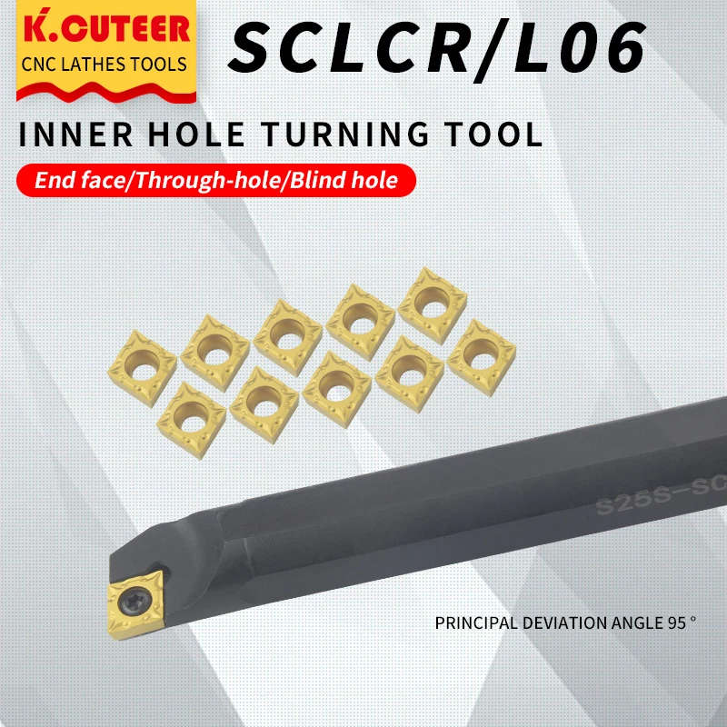 S06K-SCLCR06 S08K-SCLCR06 S12M-SCLCR06 S16Q-SCLCR06 Internal Turning Tool Holder CCMT Carbide ...