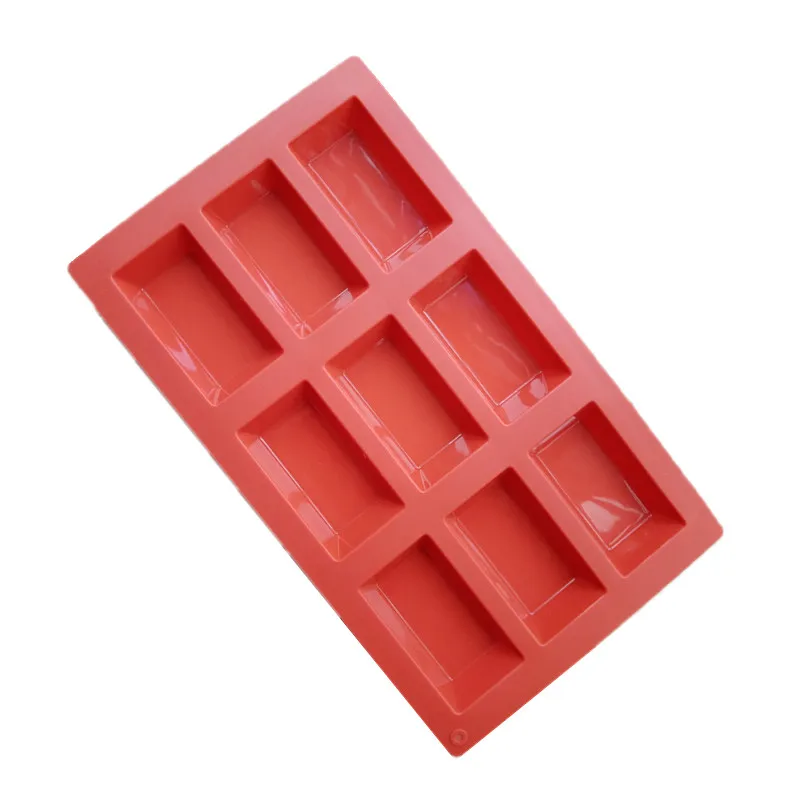 1Pc-Baking-Tool-9-Cavity-Financier-Molds-Silicone-Mold-Red-French ...