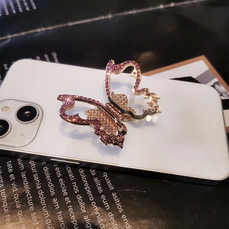 Phone Universal Back Sticker Bracket Creative Three dimensional Diamond ...