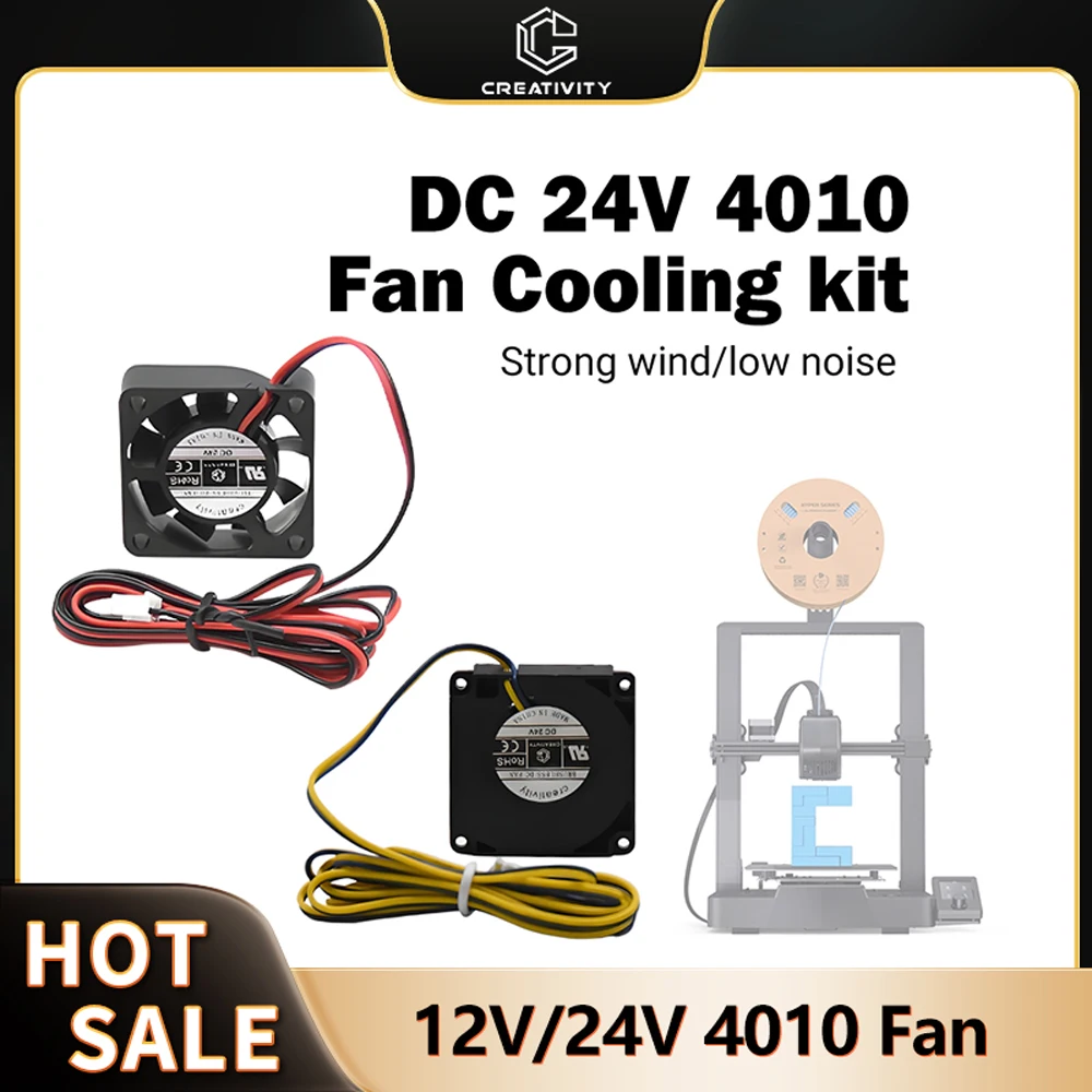 3d printer 4010 Cooling Fan 12V 24V Blower Fan Brushless Silent Turbo ...