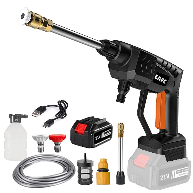 60Bar-21V-Cordless-High-Pressure-Car-Wash-Washer-Gun-20000mAh-30000mAh ...