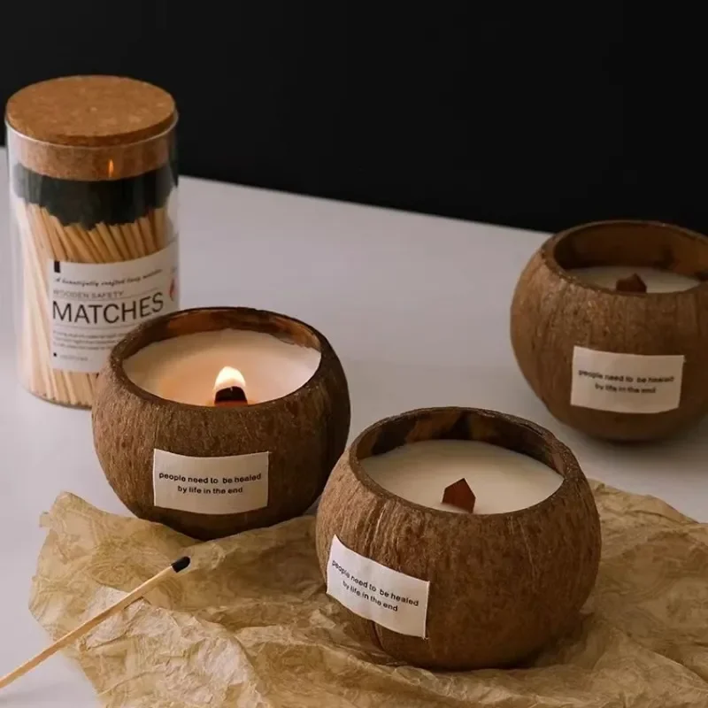 Vela-perfumada-de-coco-Natural-vela-de-aceite-esencial-puro-cera-de ...