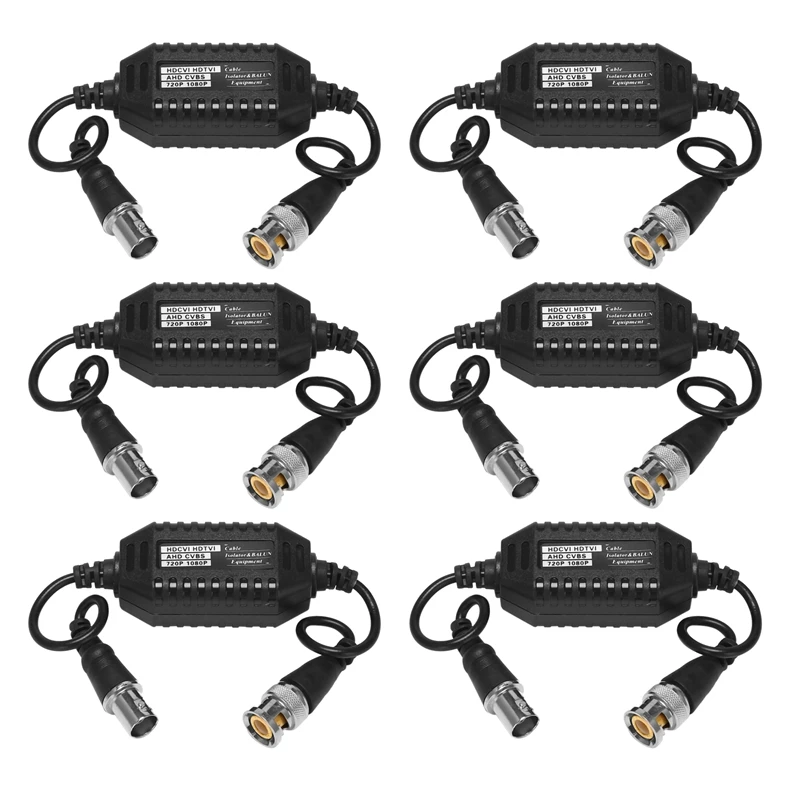 6X-Coaxial-Video-Ground-Loop-Isolator-Balun-BNC-Male-To-Female-For-CCTV ...