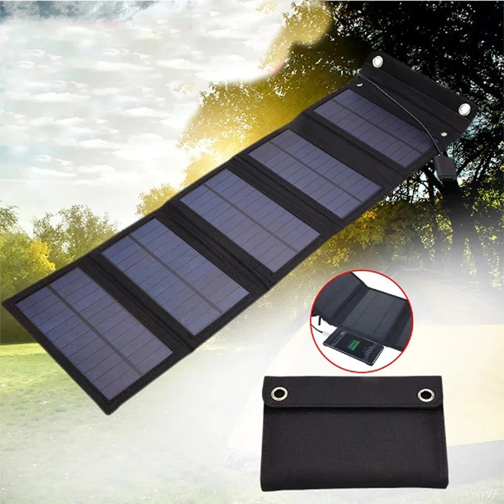 Solar-Cell-25W-Photovoltaic-Panels-USB-Charger-System-Battery-V-5V ...