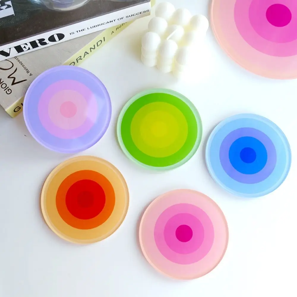 Colorful-Gradient-Color-Acrylic-Coasters-Non-Slip-Thicken-Mug-Pad-Heat ...
