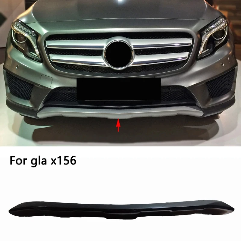 Front-Bumper-Trim-Spoiler-Diffuser-Black-Silvery-For-Mercedes-Benz-GLA ...