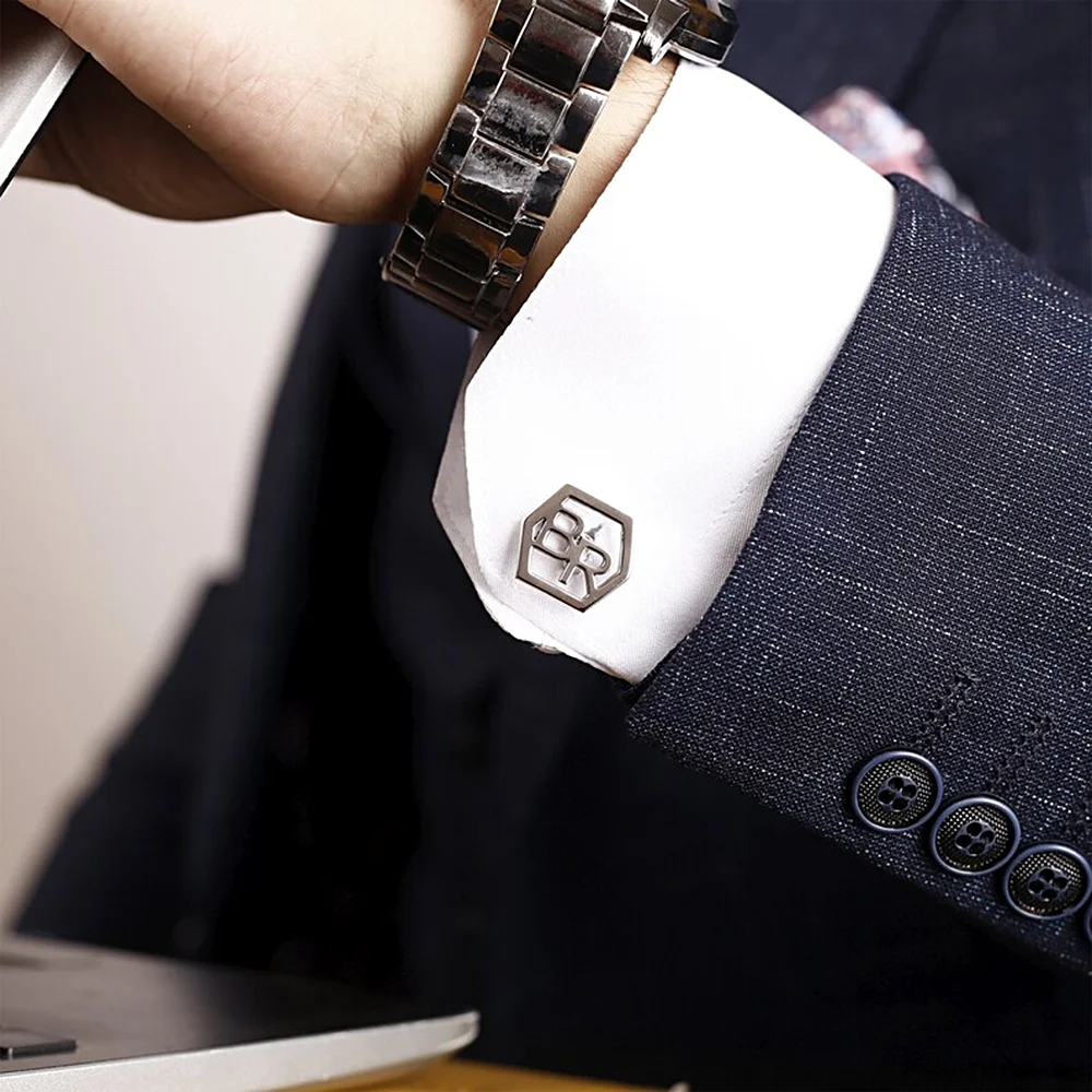 Personalized-Custom-Initials-Name-Cufflinks-for-Mens-Stainless-Steel ...