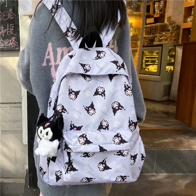 New-Kawaii-Sanrio-Kuromi-Cartoon-Animation-School-Bag-Girls-Student ...