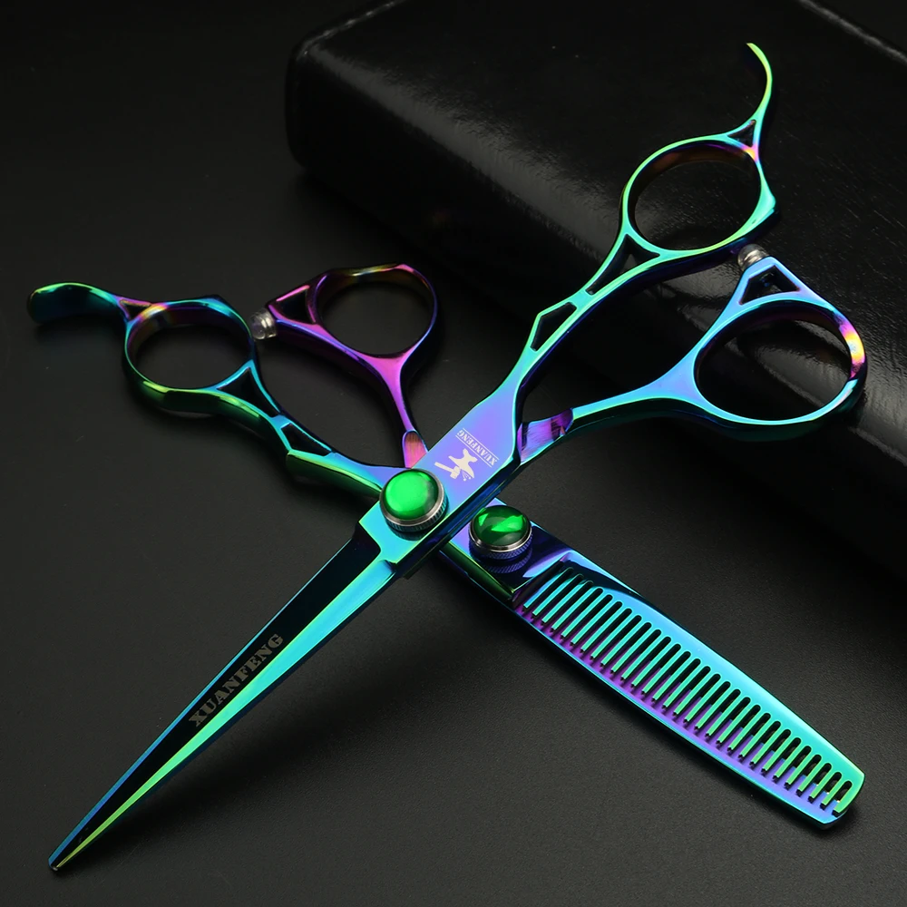 Hollow-out-Aurora-professional-barber-scissors-6-inch-Japanese-440C ...