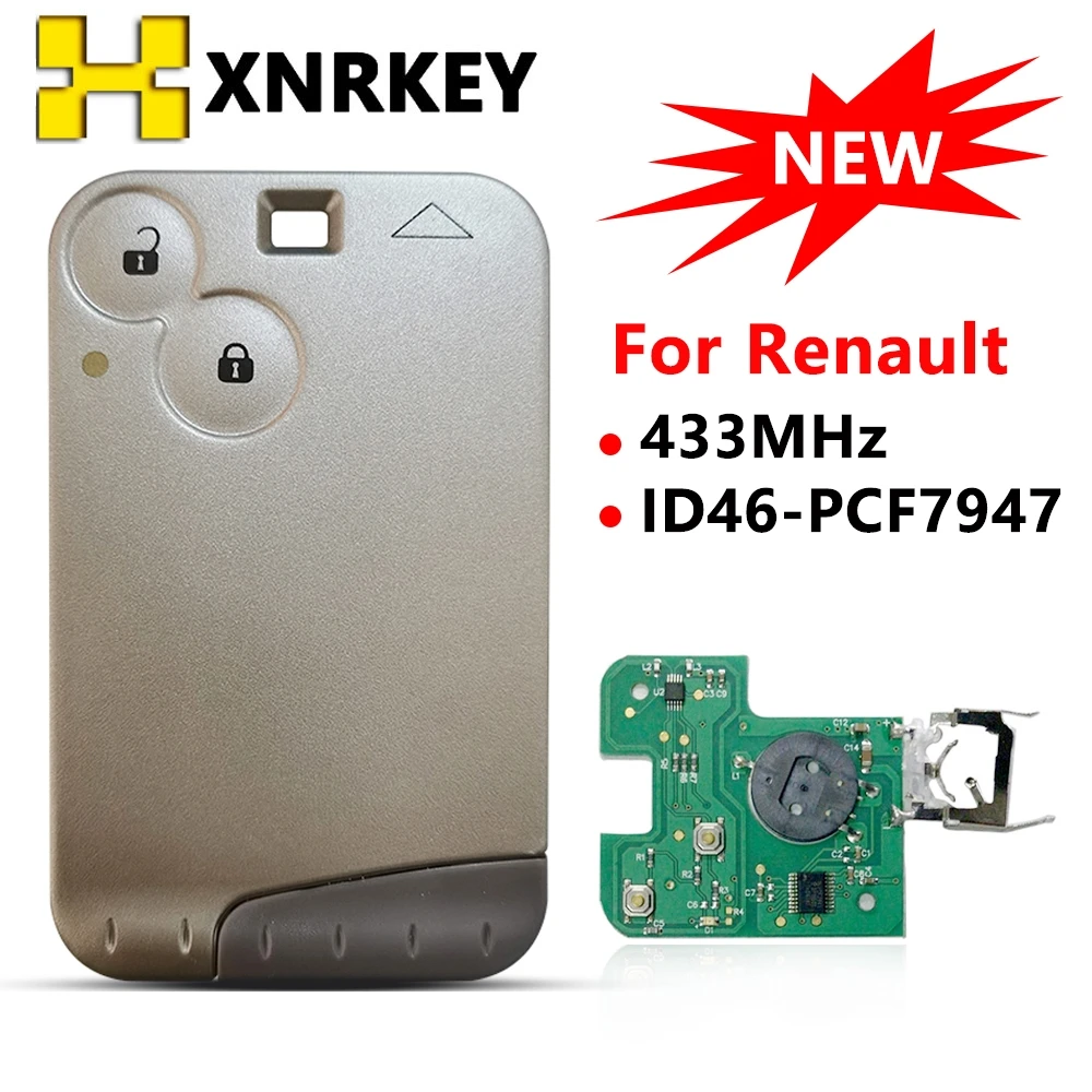 XNRKEY 2 Button Smart Card Aftermarket / Original PCF7947 433Mhz for ...