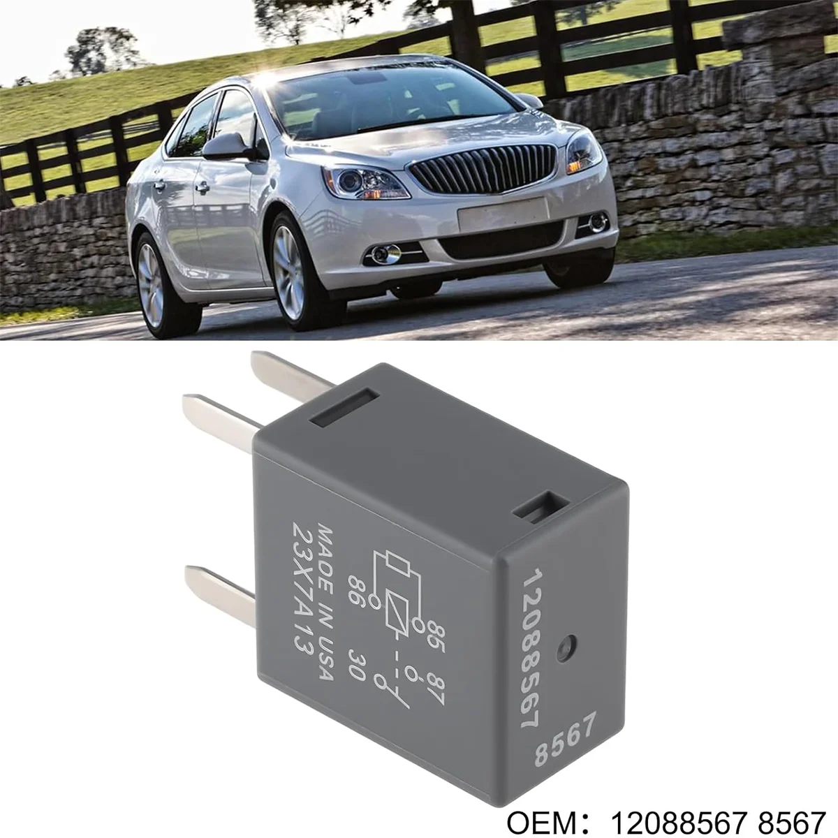 Fit For Buick, Cadillac, , GMC 12088567 4-Pin 12VDC 30A Automotive ...