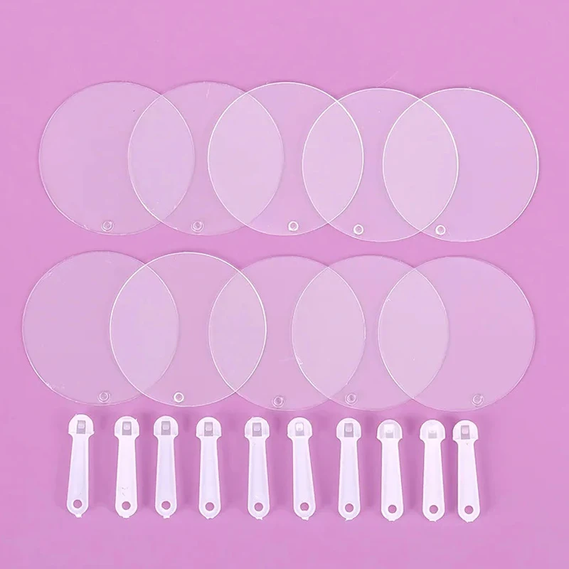 50Pcs-Cute-Mini-Transparent-Fan-Acrylic-Blanks-Sheet-DIY-Christmas ...