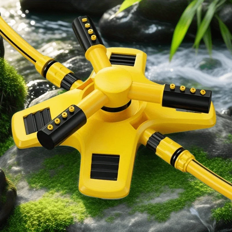 Lawn Automatic Water 360° Rotation Combination Adjustable Rotating Arms ...