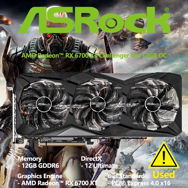ASROCK-AMD-Radeon-RX-6700-XT-Challenger-Pro-12G-OC-12GB-GDDR6-192-bit ...