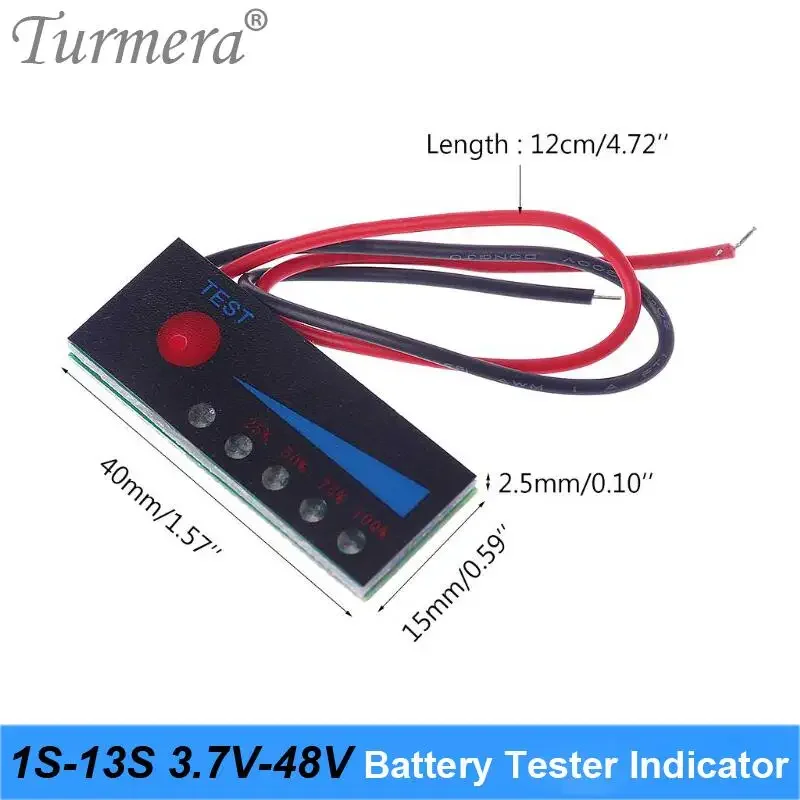 1S-13S Battery Tester Capacity Indicator 4.2V 8.4V 12V 16.8V 18V 24V ...