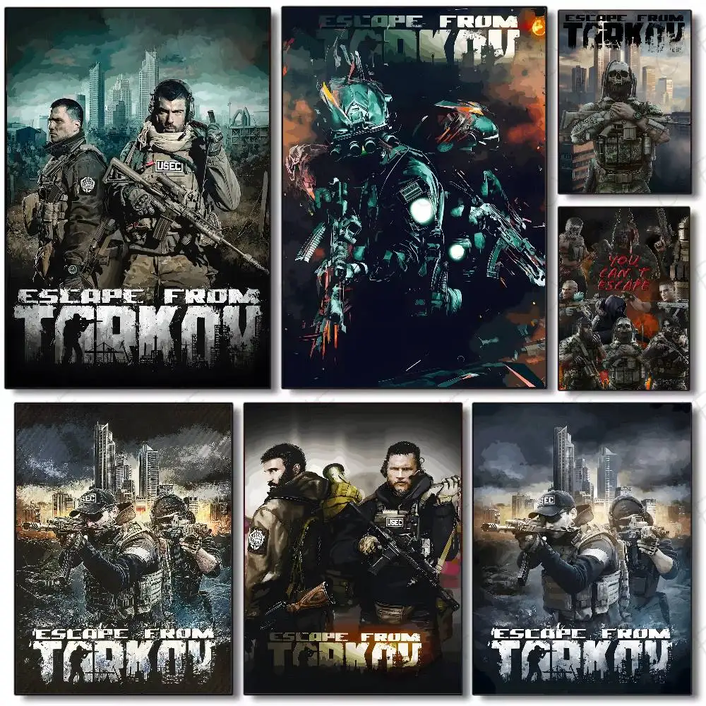 FPS Survival Game E-Escape From Tarkov-MT Poster Art painting poster ...