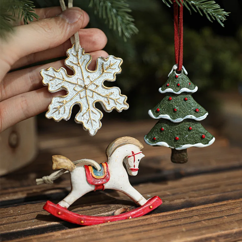 New-Christmas-Resin-Pendant-Horse-Xmas-Tree-Decoration-Christmas-Socks ...