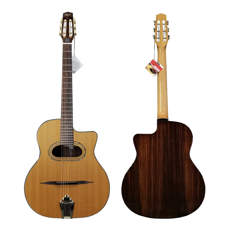 Aiersi brand professionals playable D-hole instrument gypsy jazz guitar ...