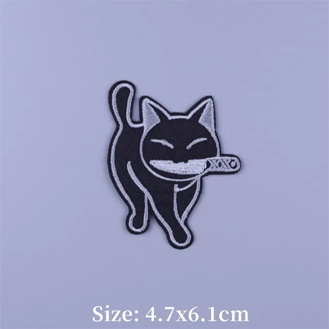 Rockpunk Embroidery Patch Iron On Patches For Clothing Thermoadhesive 5801