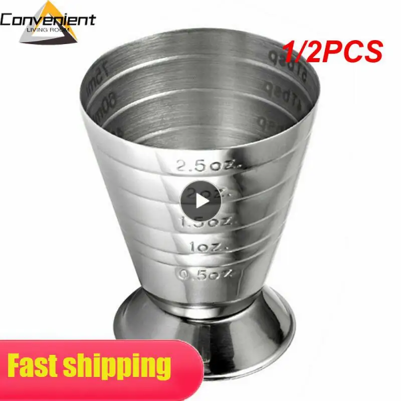 1-2PCS-Stainless-Steel-Cocktail-Measure-Cup-Cocktail-Glass-Mixed-Drink ...