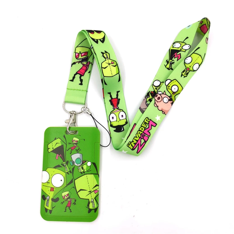 Invader Zim Art Cartoon Anime Fashion Lanyards Bus Id Name Work Card ...