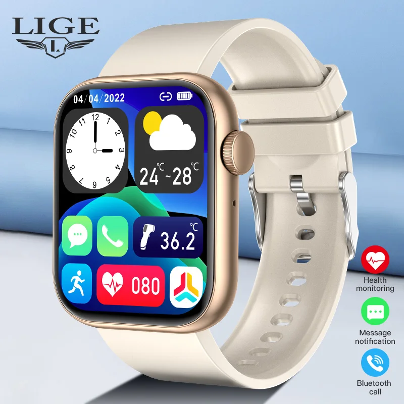 LIGE-reloj-inteligente-para-hombre-y-mujer-pulsera-de-Fitness-con-carga-inal-mbrica-Bluetooth ...