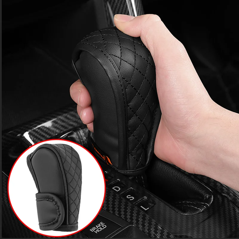 Car-Shift-Handle-Cover-Leather-Universal-Non-Slip-Wear-resistant-Shift ...