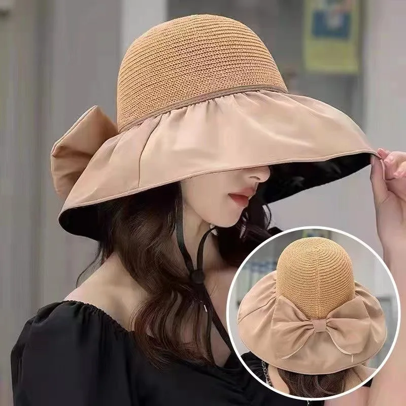 Hat Female Summer Net Red Sun Hat Big Eaves UV Protection Fisherman's ...