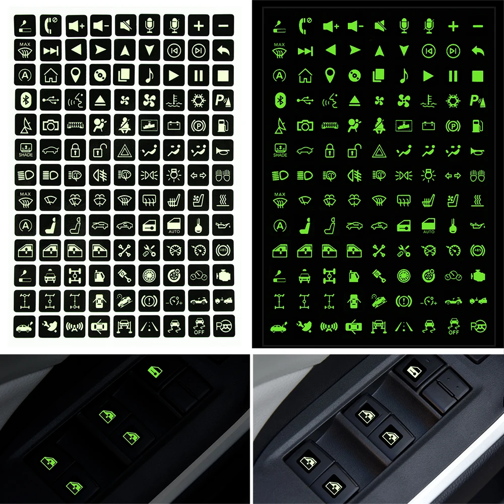 Car Luminous Sticker Multi-function Button For Audi A1 A3 A4 B6 B8 B9 ...