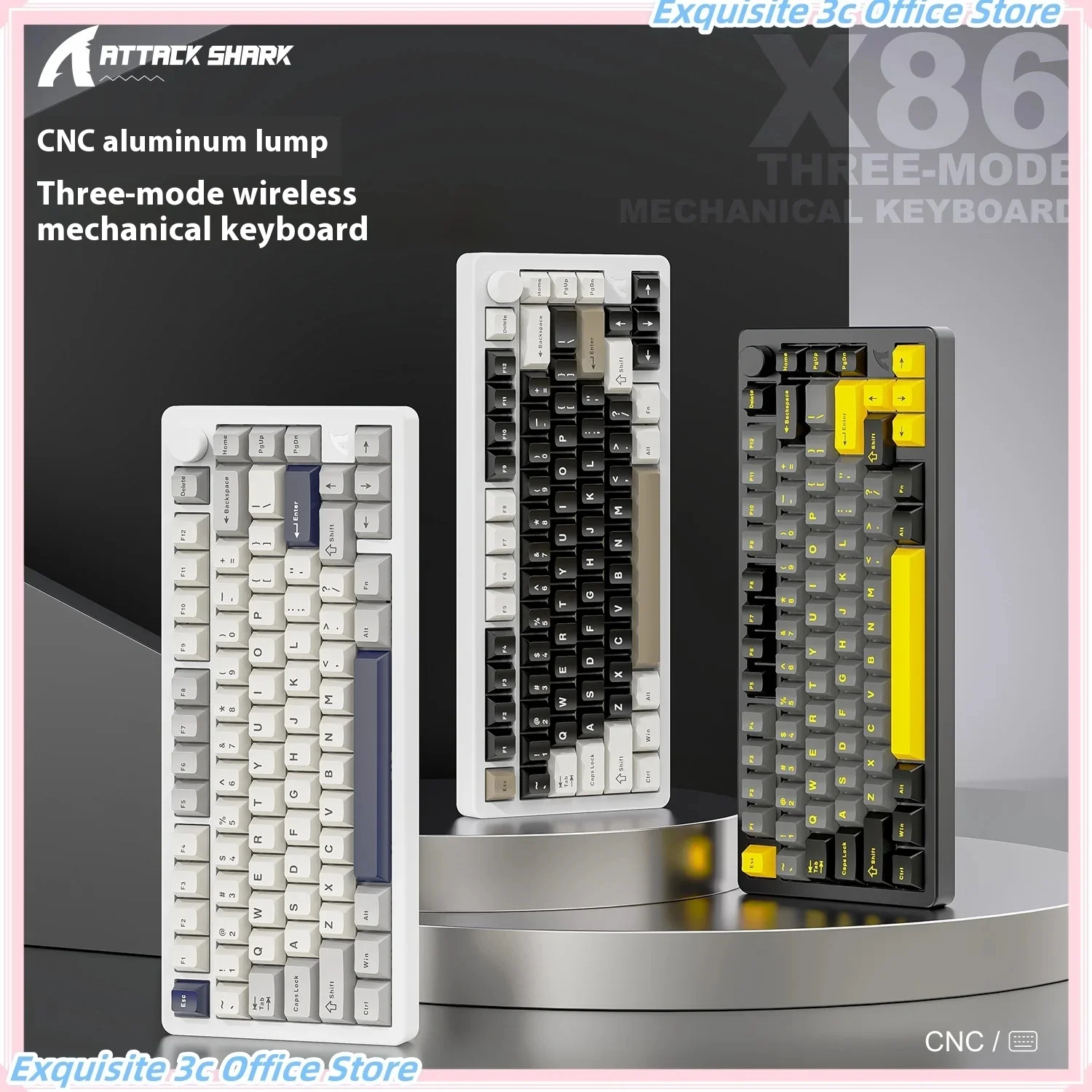 Attack-Shark-X86-3-mode-Wired-Mechanical-Keyboard-Game-Finished ...