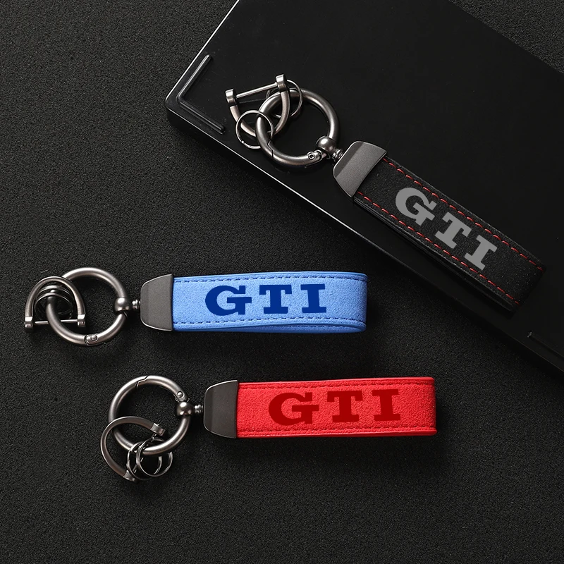 New Luxury Car Leather Keychain Keyring Key Holder For Vw Gti Golf Gtd ...