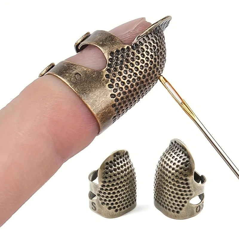 Household-Sewing-Tools-Accessories-Retro-Thimble-Needles-Finger ...
