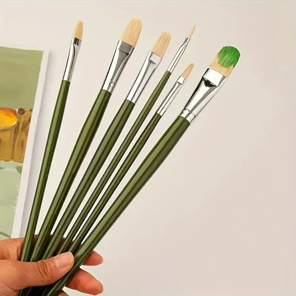 Profissional-Filbert-Paint-Brush-Set-Natural-Chungking-Hog-Cerdas ...