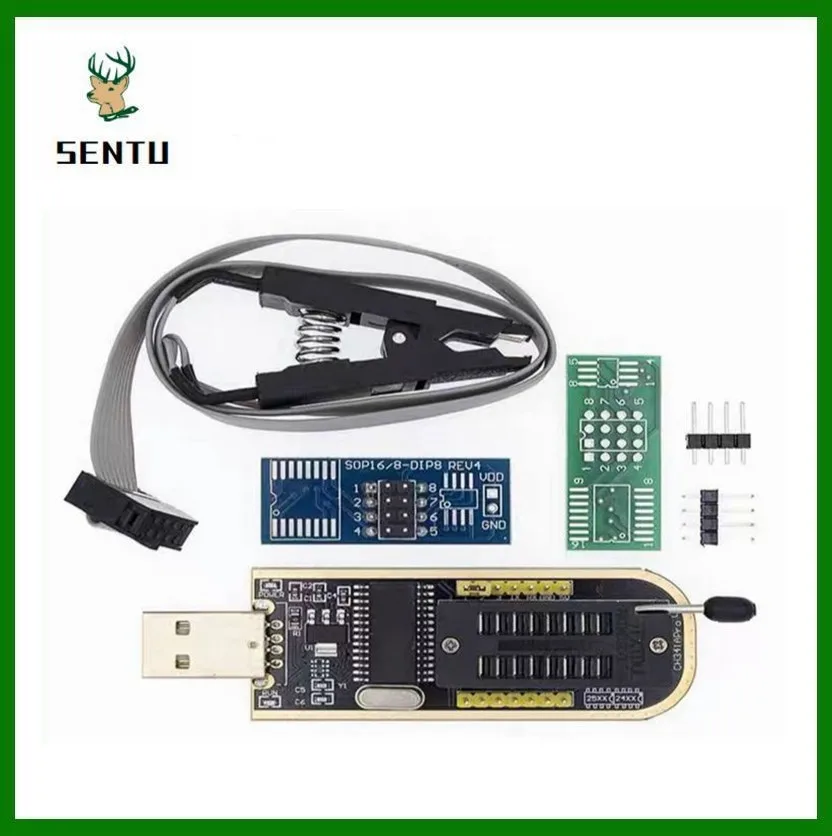 M-dulo-programador-USB-EEPROM-Flash-BIOS-CH341A-24-25-Series-Clip-de ...