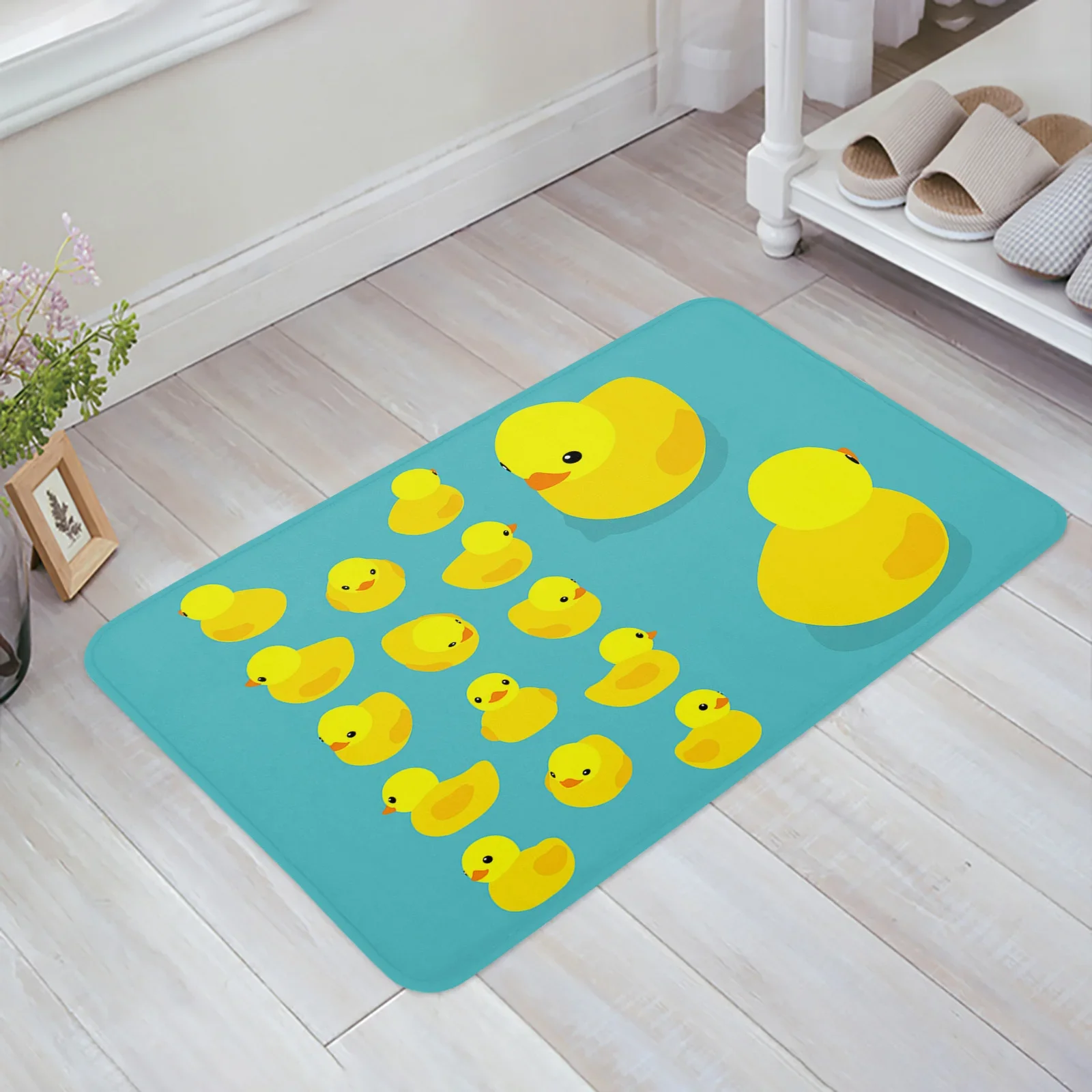 Duck-Cartoon-Bathroom-Bath-Mat-Coral-Fleece-Carpet-Bathtub-Floor-Rug ...