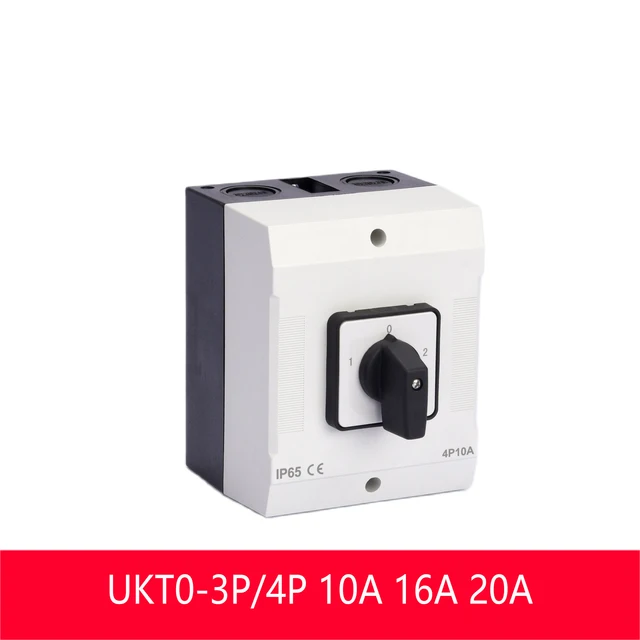 Dual Power Transfer Switch IP65 Waterproof Electrical Changeover switch ...