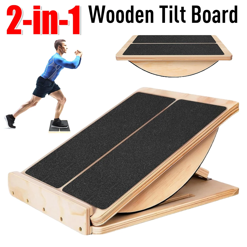 2-in-1 Slant Board Calf Stretcher Foldable Squats Slant Board Non-slip ...