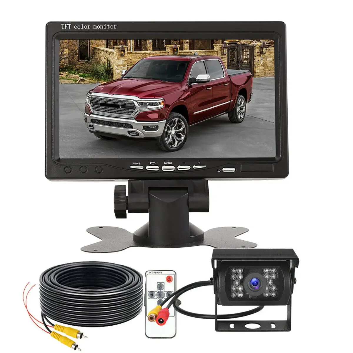 7-Inch-Car-Rear-View-Camera-Monitor-for-Truck-Parking-Display-12-24V-HD ...