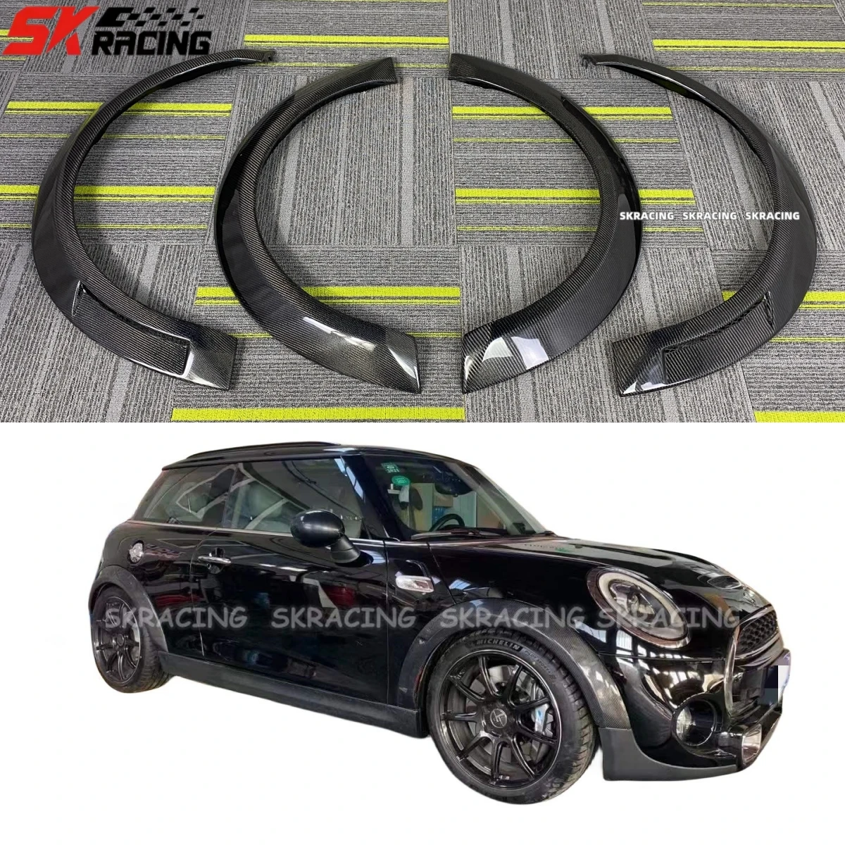 Bodykit-Carbon-Fiber-Fender-Flares-Kit-Wheel-Arch-Cover-Trim-for-Mini ...