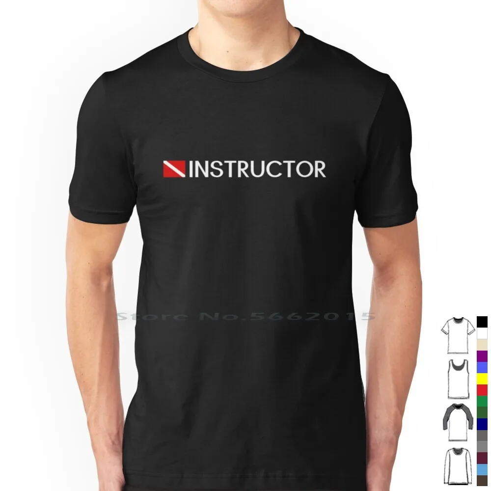 Instructor-Flag-T-Shirt-100-Cotton-Divemaster-Diver-Dm-Expert ...