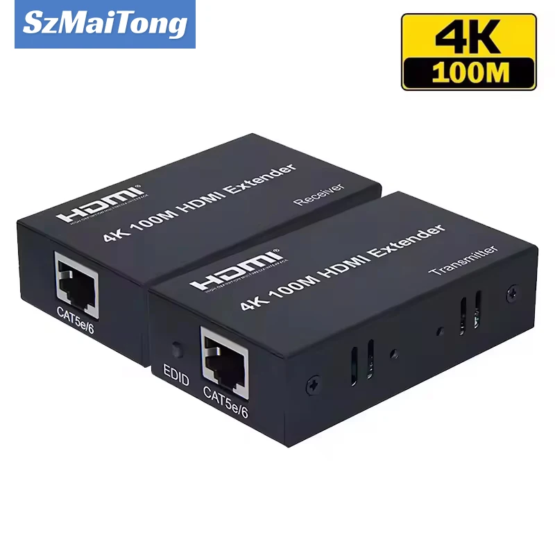 Extensor-HDMI-4K-de-100M-Cable-Cat5E-6-extensor-Ethernet-repetidor-de ...