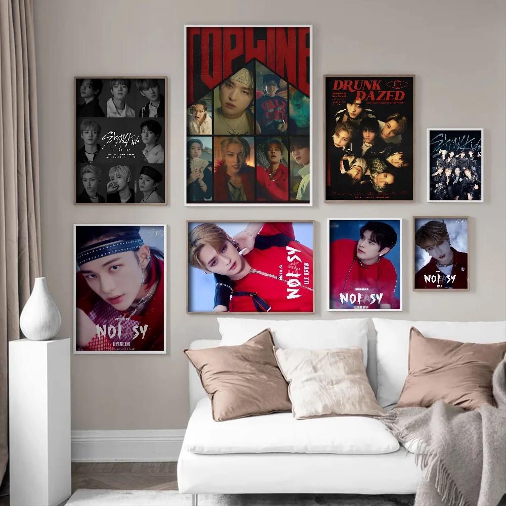 K-kpop-Stray-Kids-Vintage-Posters-Sticky-Retro-Kraft-Paper-Sticker-DIY ...
