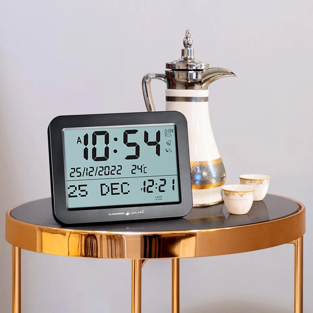 Clock-for-Muslim-Prayer-Al-Harmeen-Table-Time-with-Big-LCD-Screen ...