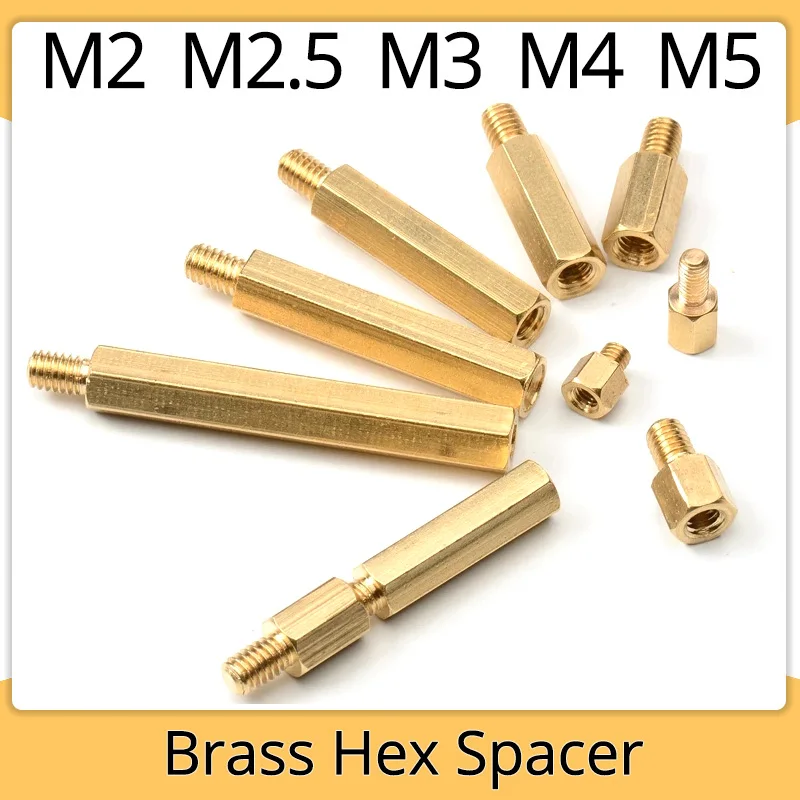 Hex Column Standoff Brass Boards Rack Stud Metric Hexagon Threaded ...