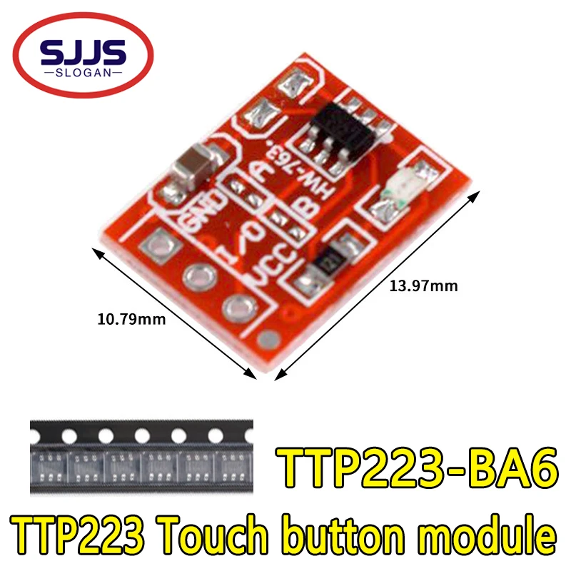 50-10PCS-NEW-TTP223-TTP223E-BA6-Touch-Button-Module-Capacitor-Type ...