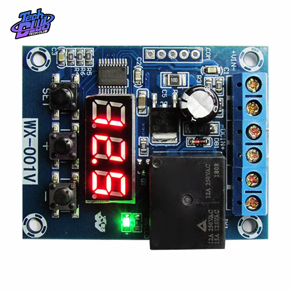 DC12V Voltage Detection Module Relay Switch Charging Discharge Monitoring Protection Board Power ...