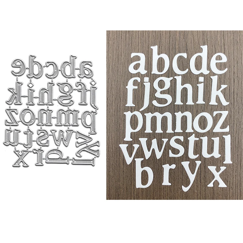 26-Alphabet-Lower-Case-Letters-Cutting-Die-Metal-Die-cut-Embossing ...