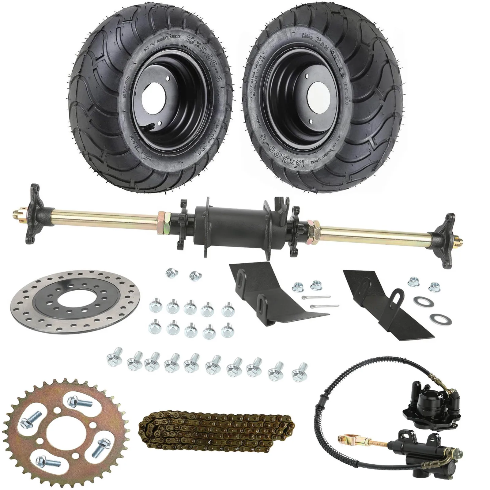 28 "eixo traseiro kit roda dentada do cubo de freio ir kart karting atv ...